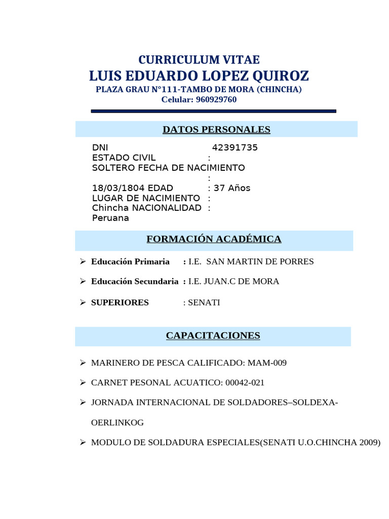 Curriculum Vitae - Alex Ronaldo | PDF