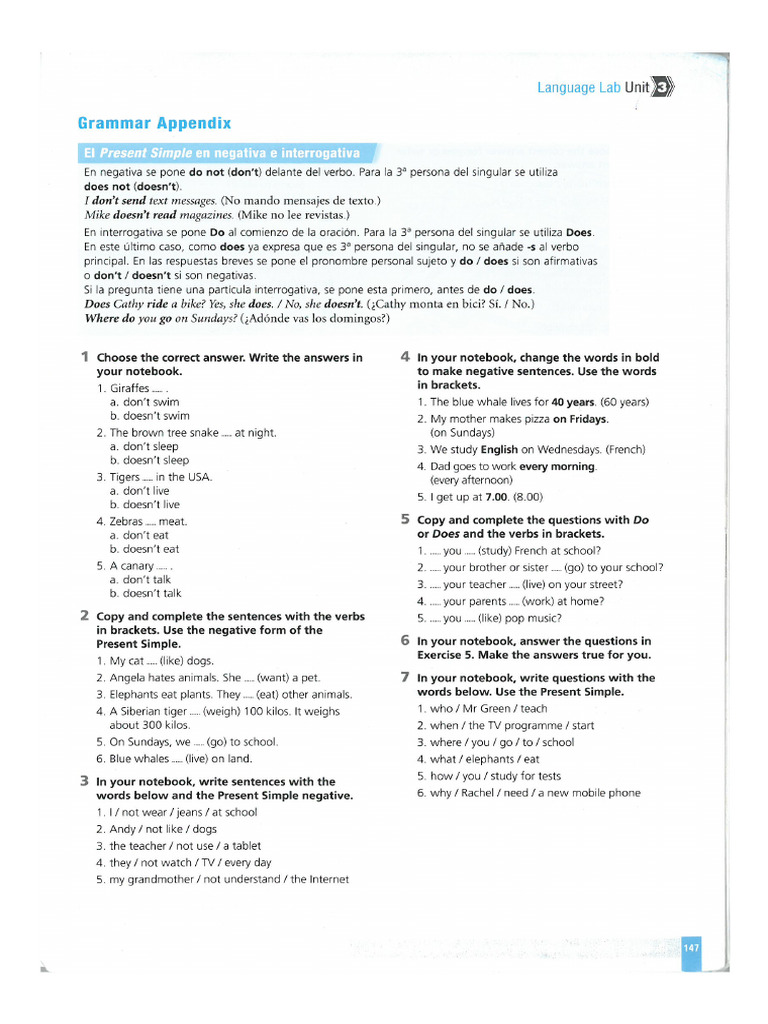 Present simple | PDF