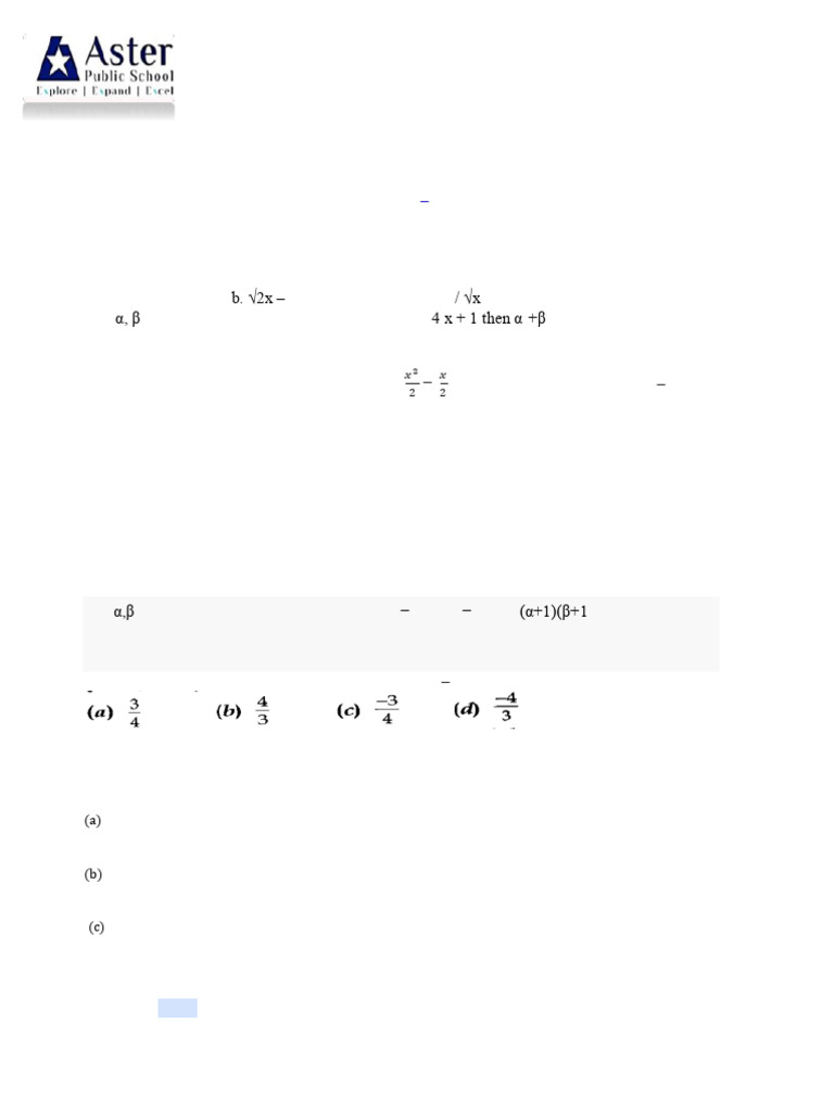 Maths Ch-2 WorkSheet (Pending) | PDF | Zero Of A Function | Polynomial