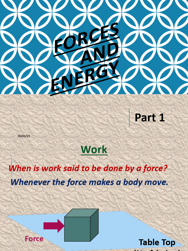Forces and Energy PPT 1 | PDF | Force | Mechanical Engineering