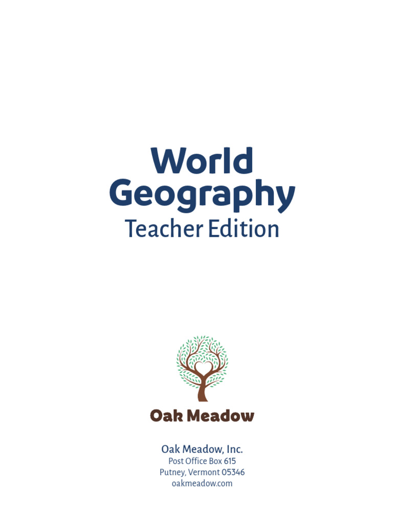 World Geography Teacher Edition Curriculum Sample HS | PDF | Geography ...