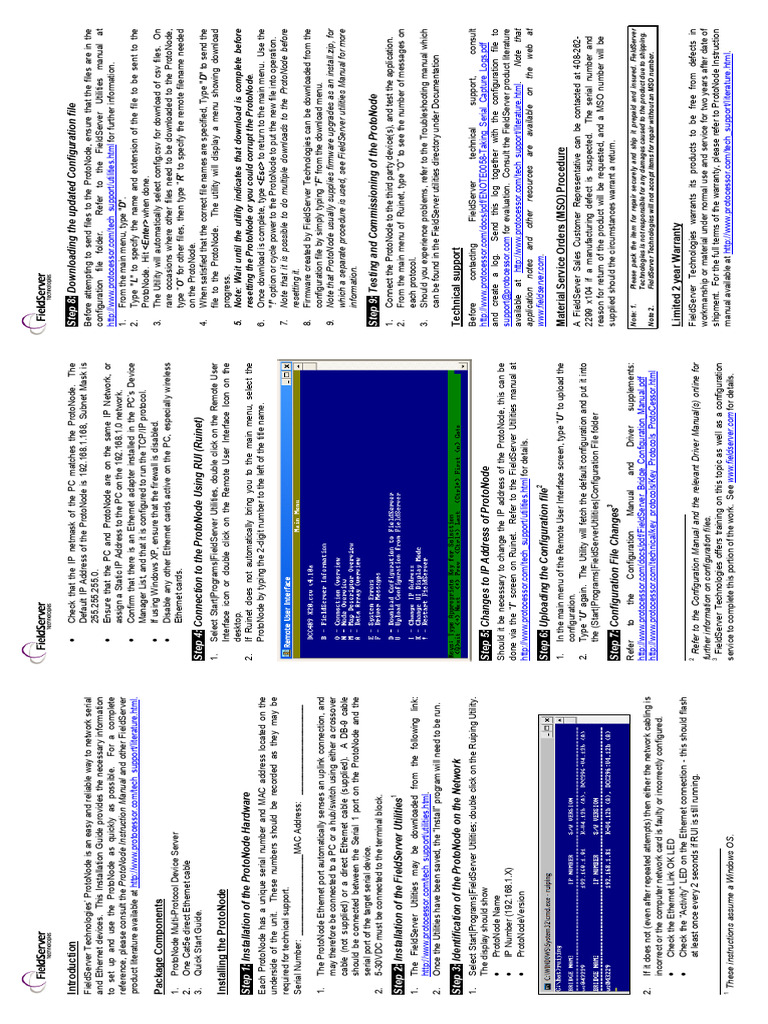 ProtoNode_Start_Up_Guide_(T17013) | PDF | Ip Address | Computer Architecture