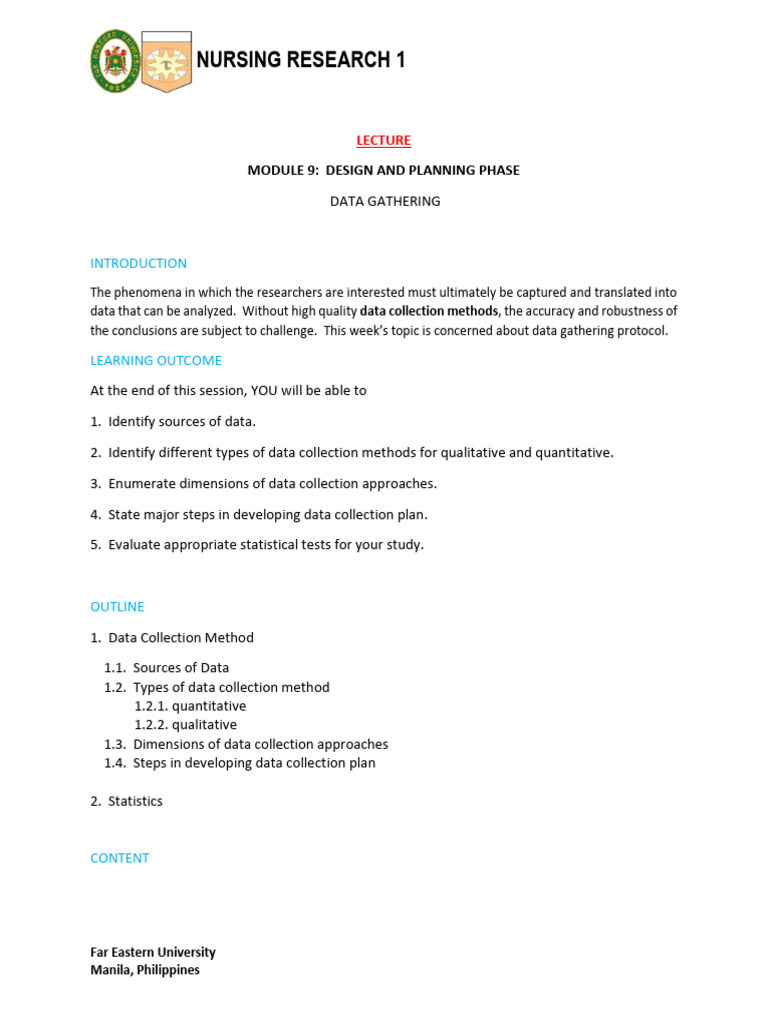 Module 9 10 Data Gathering Revised 2024 | PDF | Level Of Measurement ...