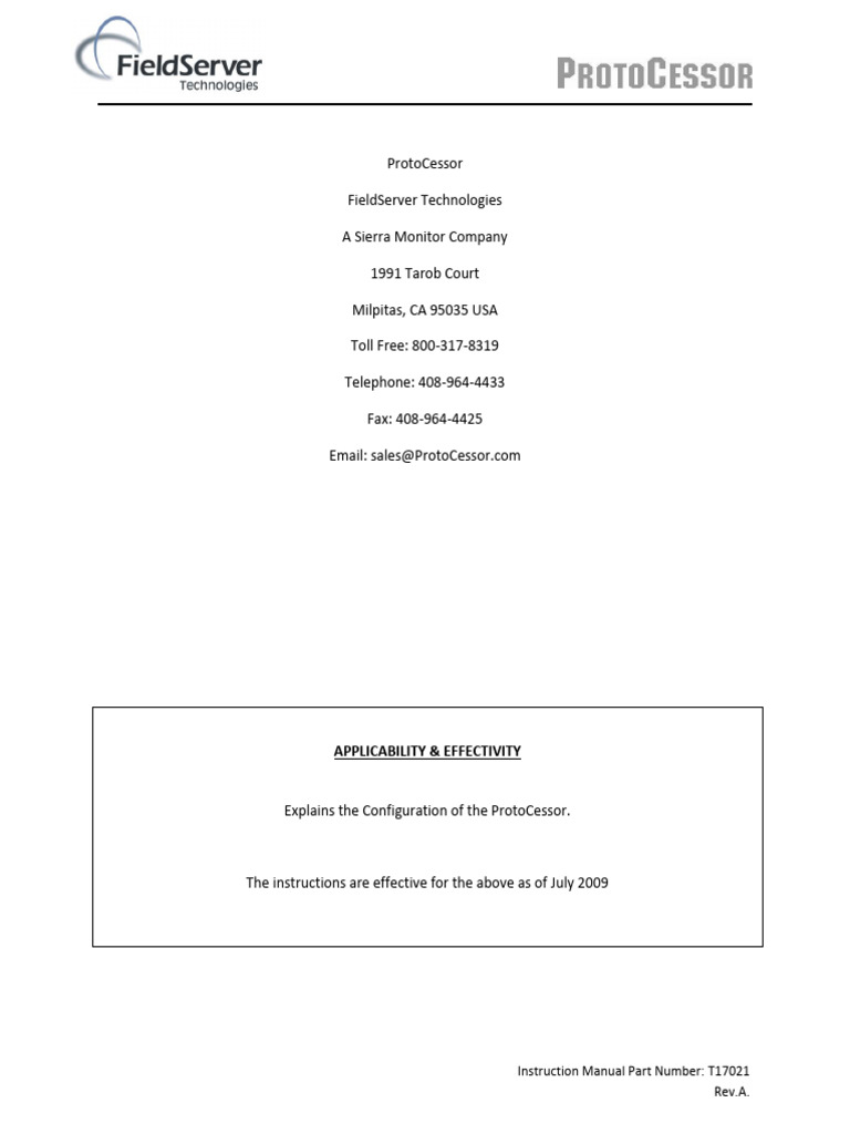 ProtoCessor_Configuration_Manual | PDF | Client–Server Model | Computer ...