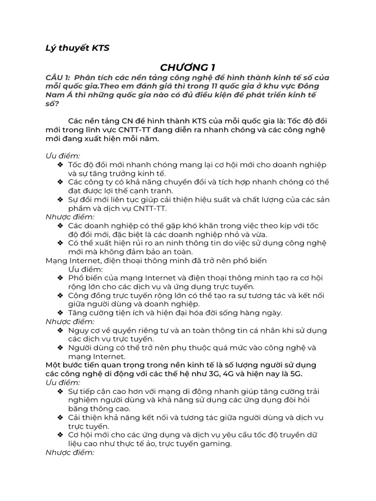 Lý thuyết KTS (1) | PDF