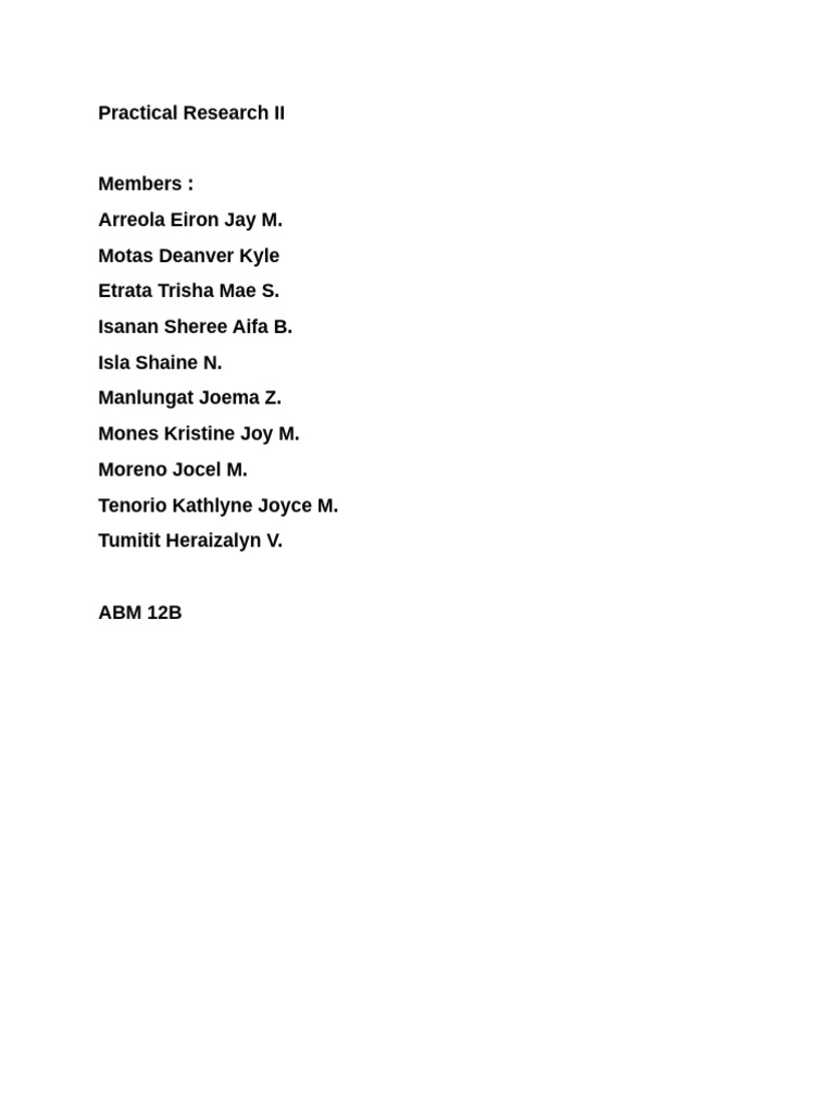 Practical Research II | PDF