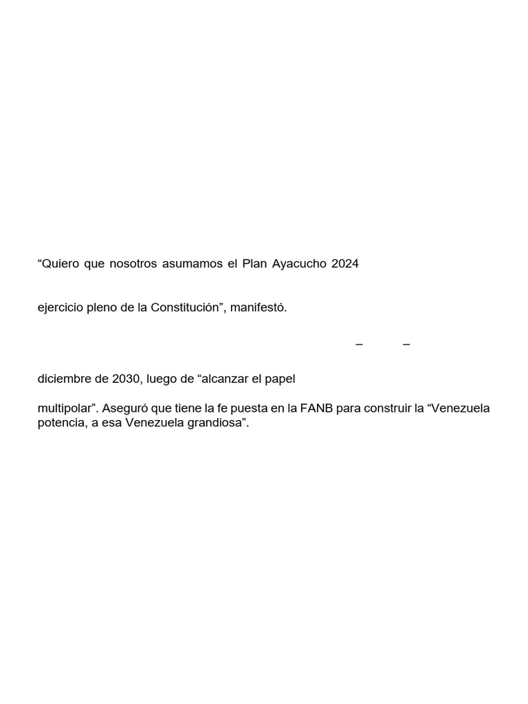 Plan Ayacucho 2024 | PDF