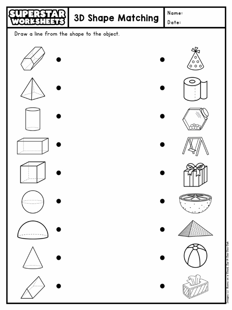 3DShapeMatchWorksheets Solids | PDF