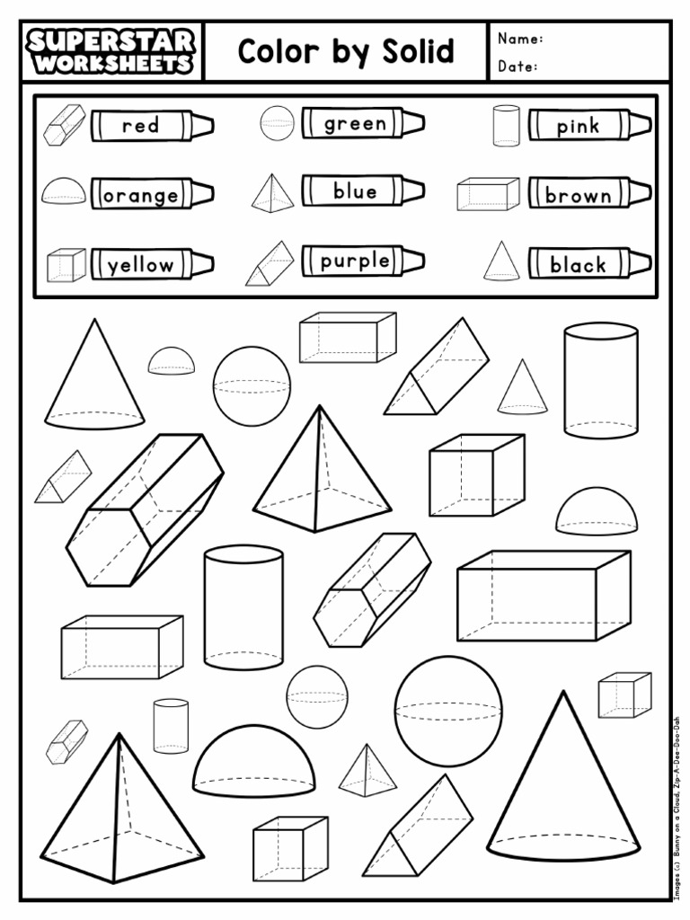 3DShapesWorksheets ColorbySeeThroughSolids | PDF