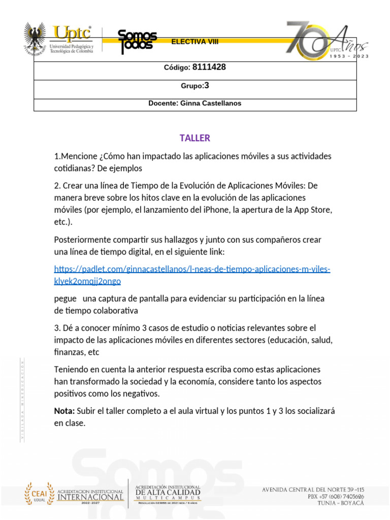 Taller Introduccion App | PDF