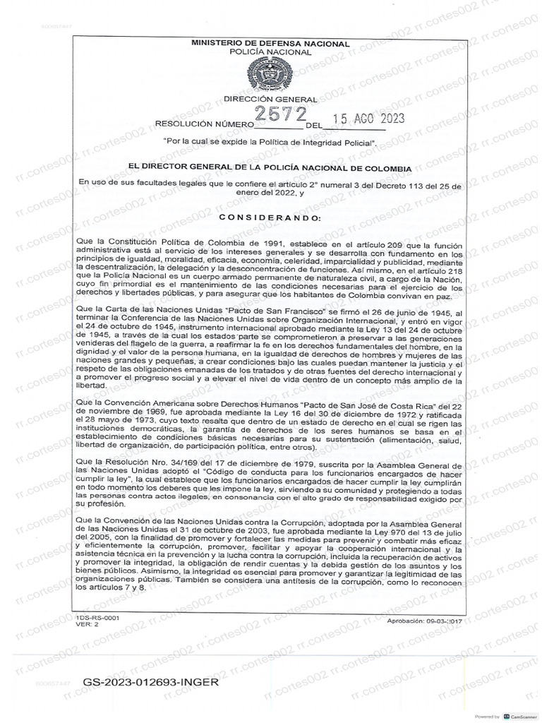Resolución Nro. 2572 Del 15082023 | PDF