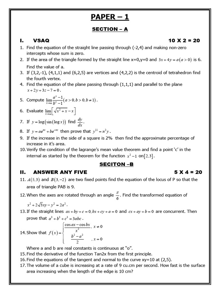 Maths 1b Papers | PDF | Triangle | Area
