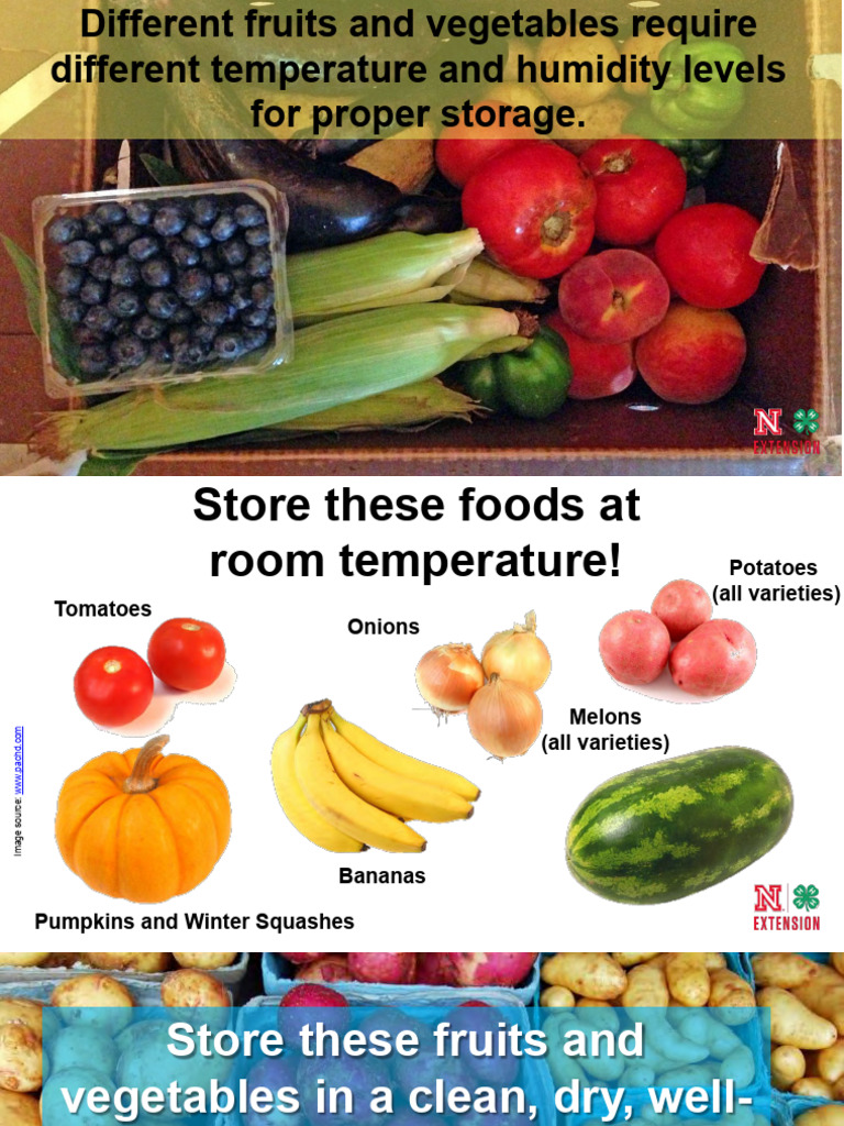 Different Fruits and Vegetables Require Different Temperature and Small ...