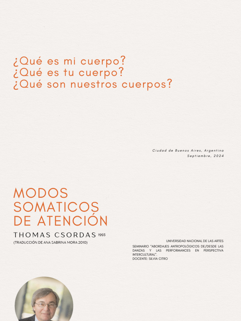 Antropología del cuerpo y Csordas | PDF | Experiencia | Antropología