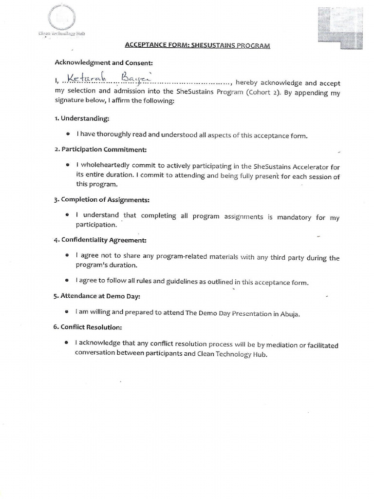 Acceptance Form | PDF