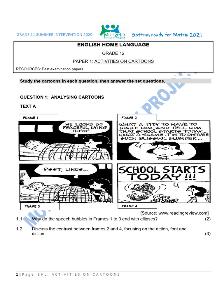 QUESTIONS On VISUAL LITERACY CARTOONS | PDF | Cartoon | Communication