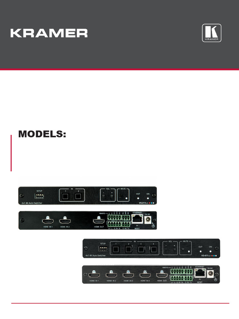Kramer Vs 211xs Vs 411xs Um 1 | PDF | Hdmi | Ip Address