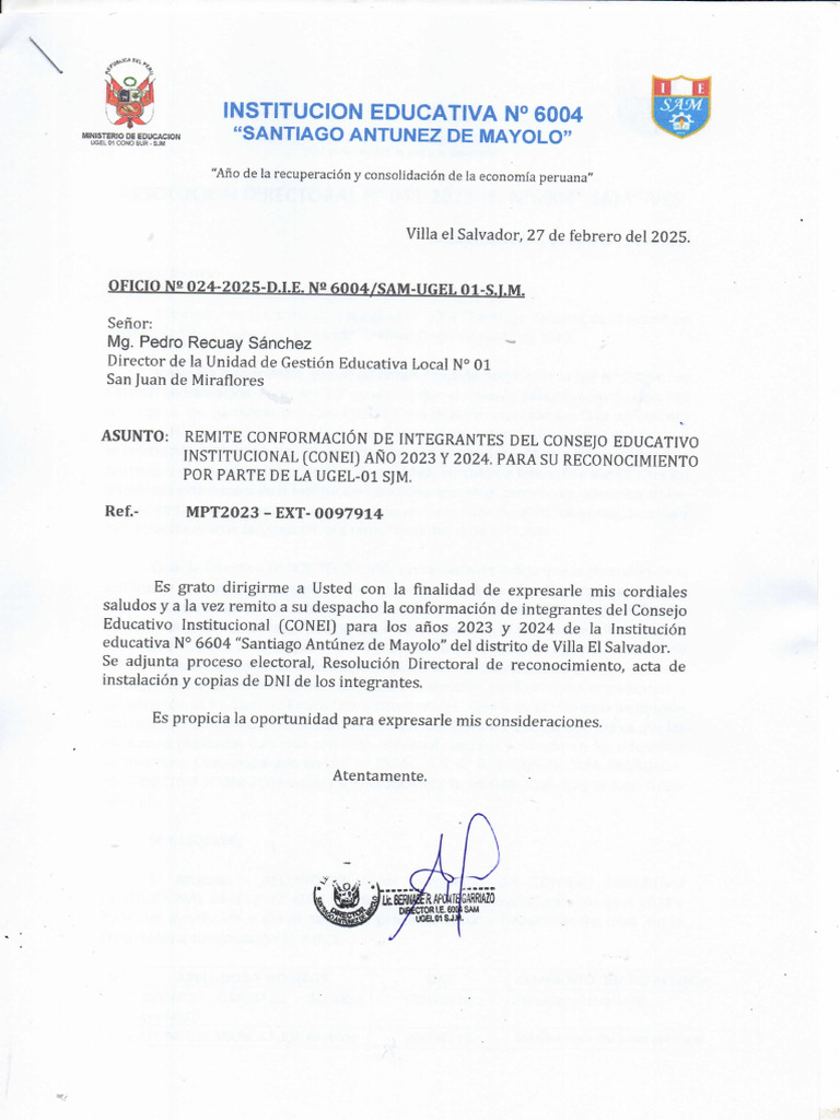 Ofico Reconocimiento Conei | PDF