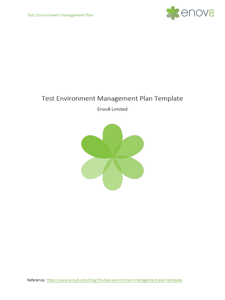 Test Environment Management Plan | PDF | Environmental Resource ...