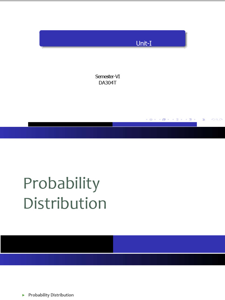 SSMD Stats Unit-1 Part-2 | PDF | Probability Distribution | Probability Theory