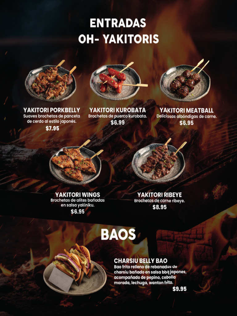 Menu Oh Toro 2025 | PDF