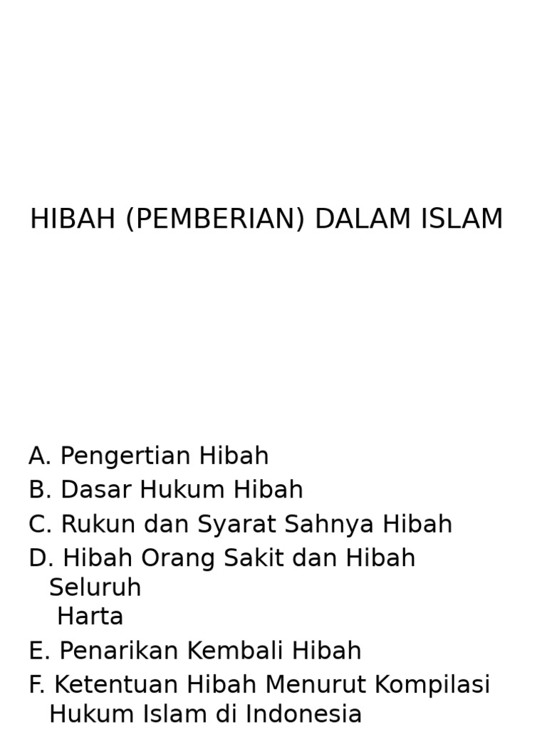 Praktik Hibah dalam Hukum Islam | PDF