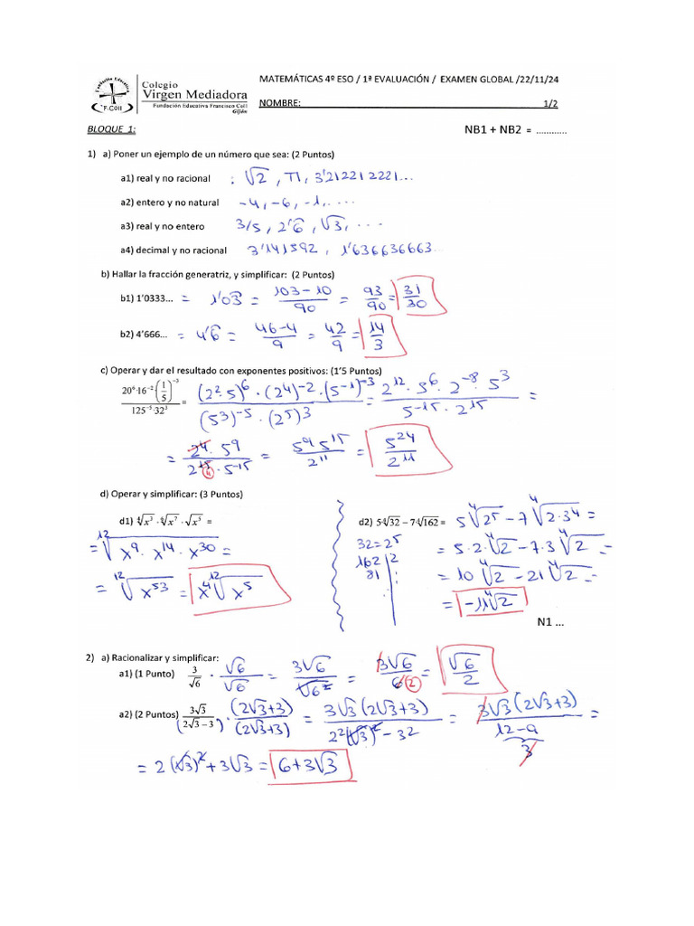 Mate4 E1 p2 2425 Resuelto | PDF