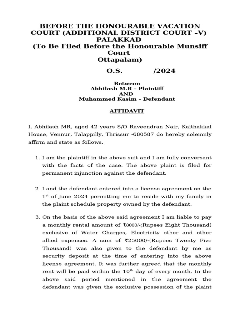 Interim Injunction Petition | PDF | Property | Common Law