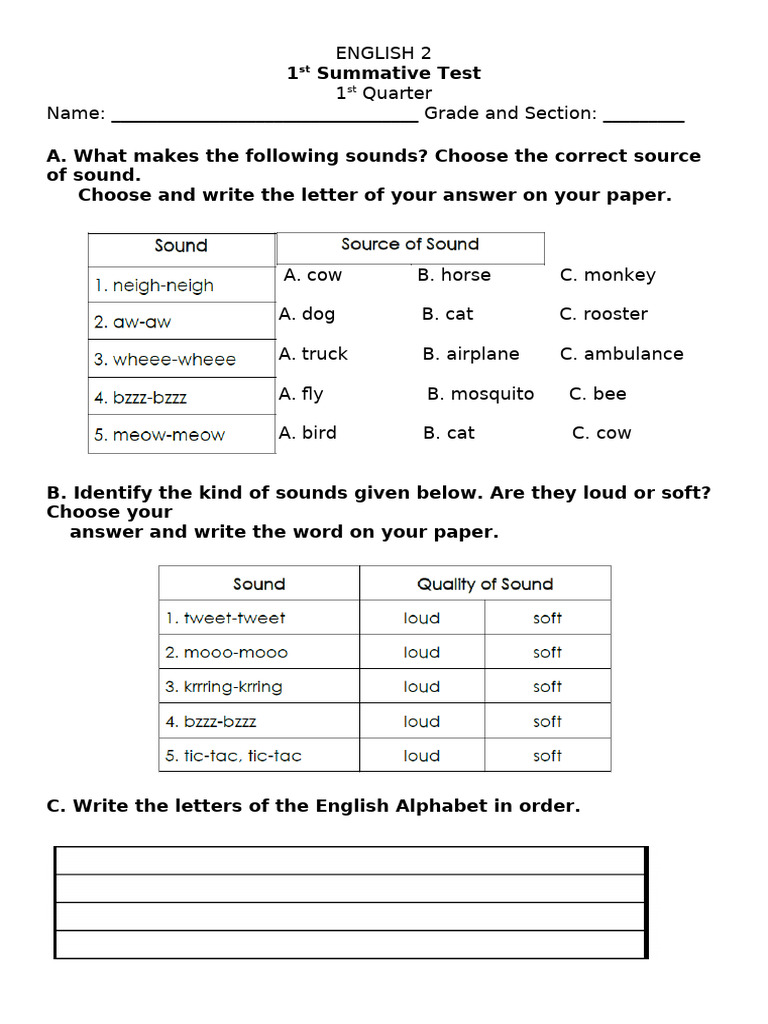 English2 ST1 Q1 | PDF