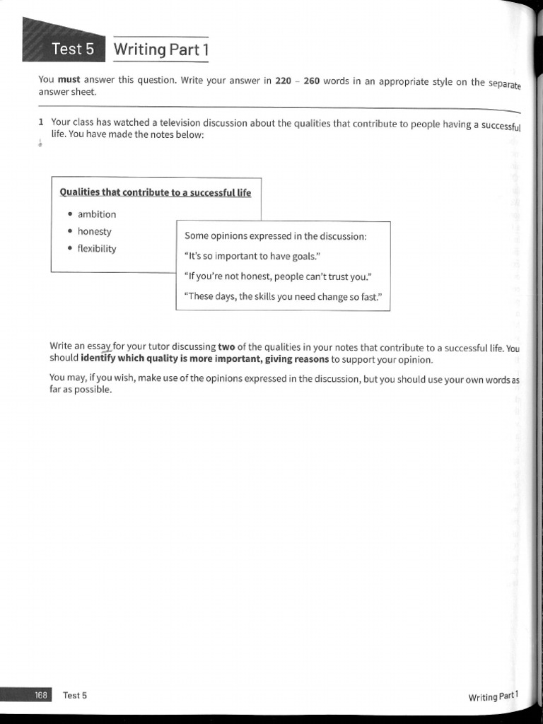 Test 5 Listening and Writing | PDF