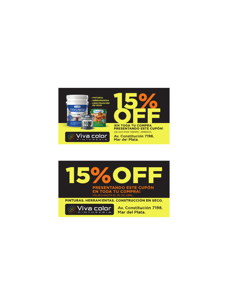 Viva Color - Cupon 15% Off v1 | PDF