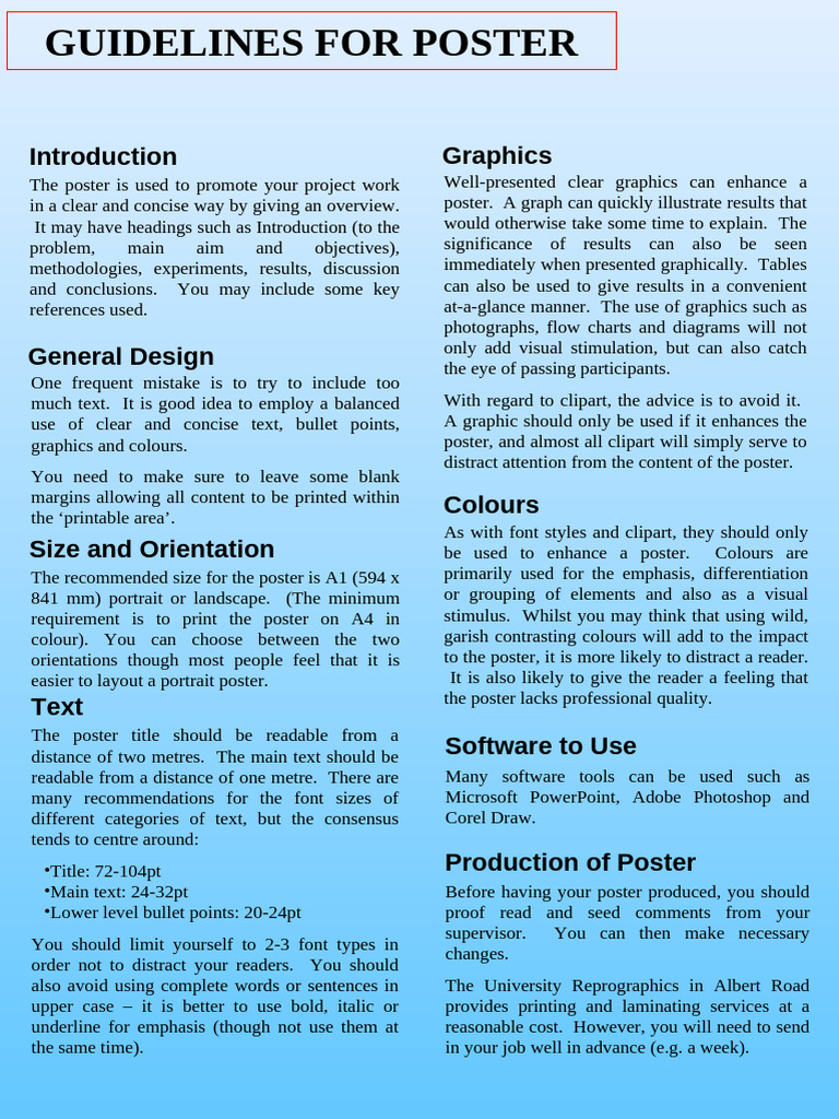 Guidelines - Poster | PDF | Graphics | Typefaces