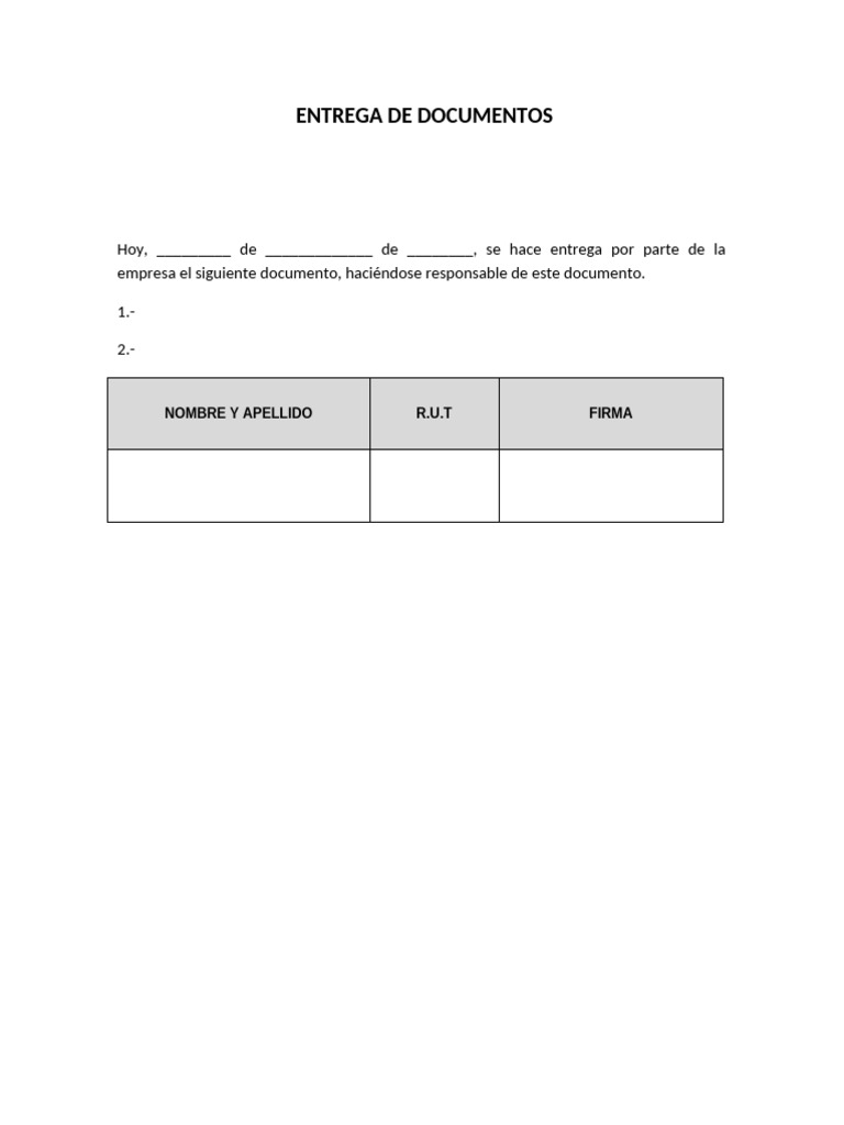 Entrega Documentos | PDF