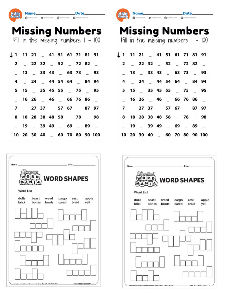 Worksheets | PDF
