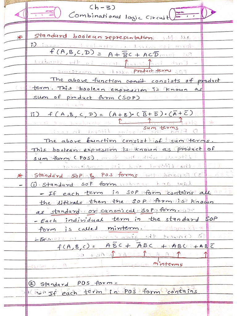 DTE-Unit-3, Combinational Logic Circuit | PDF
