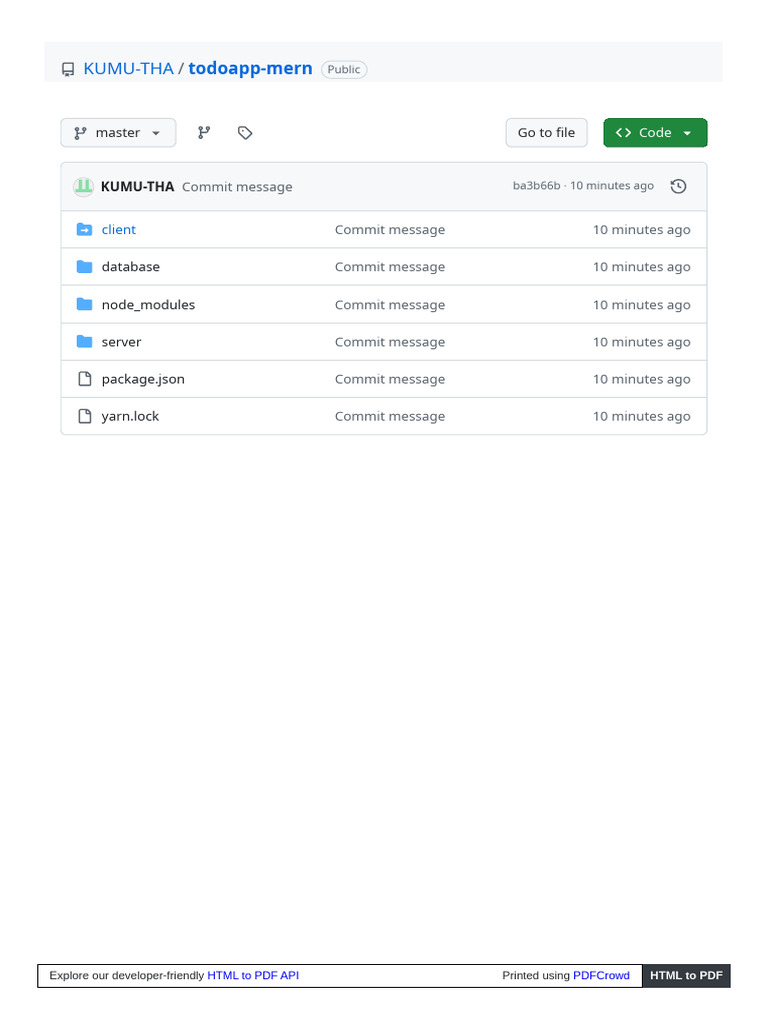 Github Com KUMU THA Todoapp Mern | PDF