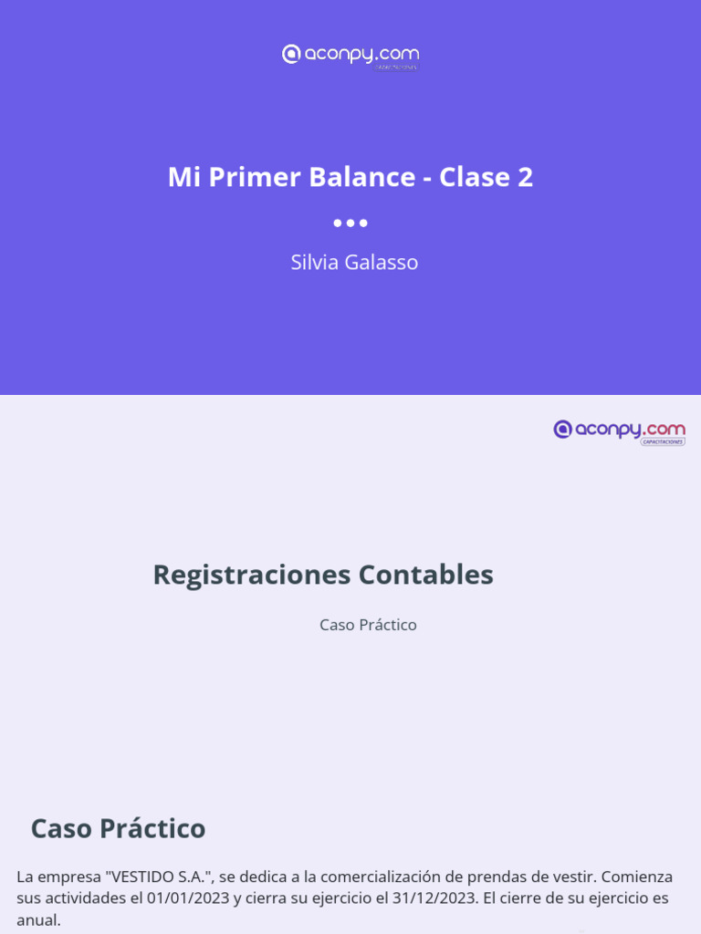 Curso Contabilidad Clase 2 | PDF