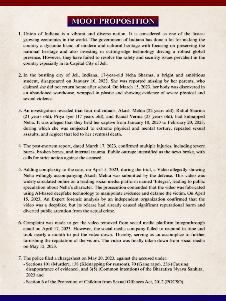 Moot Proposition 5 | PDF