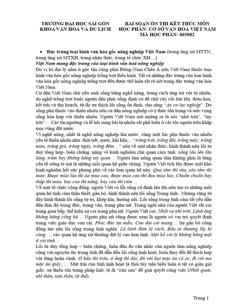 Bài So N Ôn Thi CSVHVN Final Print | PDF