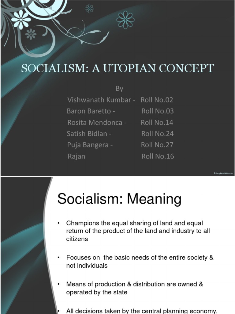 Socialism: Utopian Concept Analysis | PDF | Finance & Money Management ...