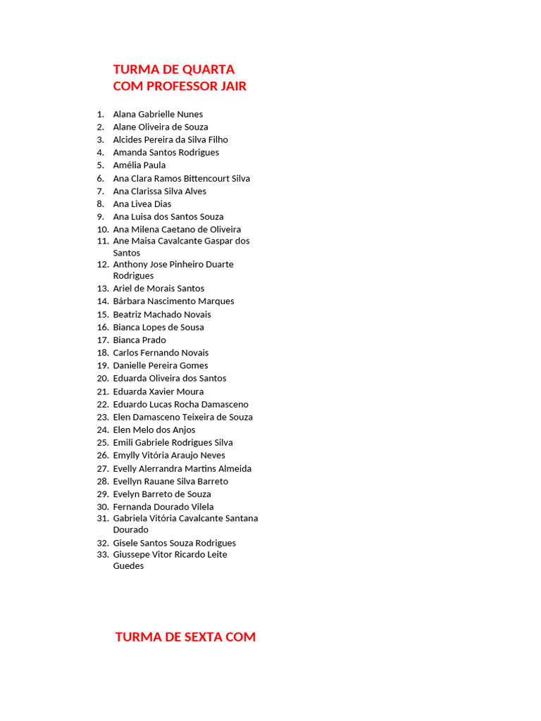 DIVISÃO TURMA | PDF