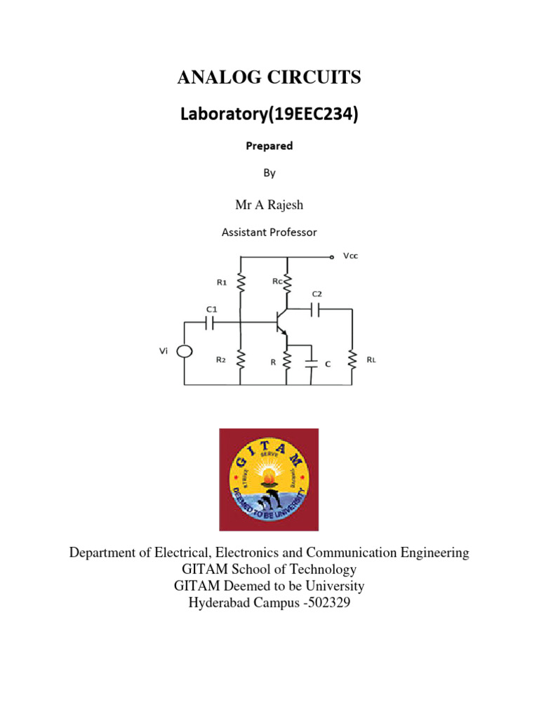 AC lab manual new | PDF | Electronic Oscillator | Amplifier