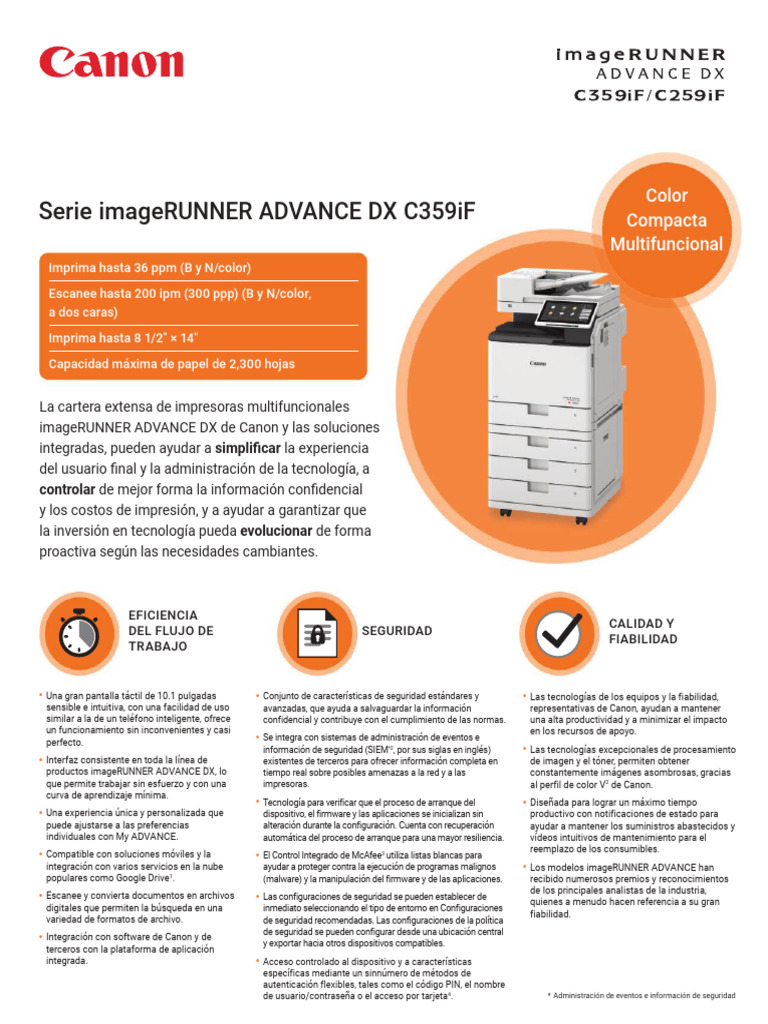 iR-ADV-DX-C259-359-Brochure_compressed (1)-comprimido | PDF | Computación en la nube | Software ...