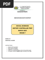 Grade 7 History Term 1 Exam Paper | PDF