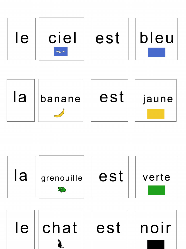 Construire_des_phrases_simples___COULEURS | PDF