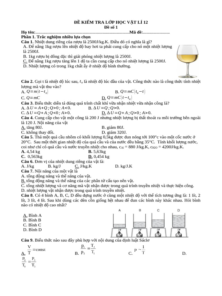 De 1. Chuong 1,2 | PDF