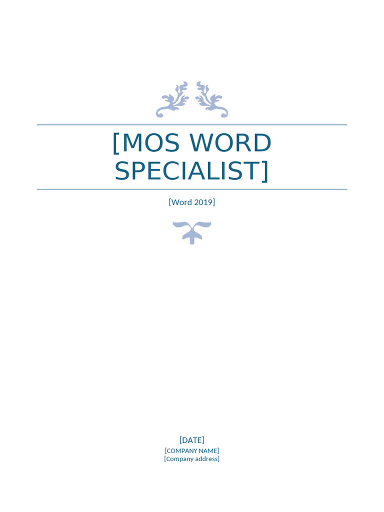 MOS Word 2019 Certification Guide | PDF | Microsoft Word
