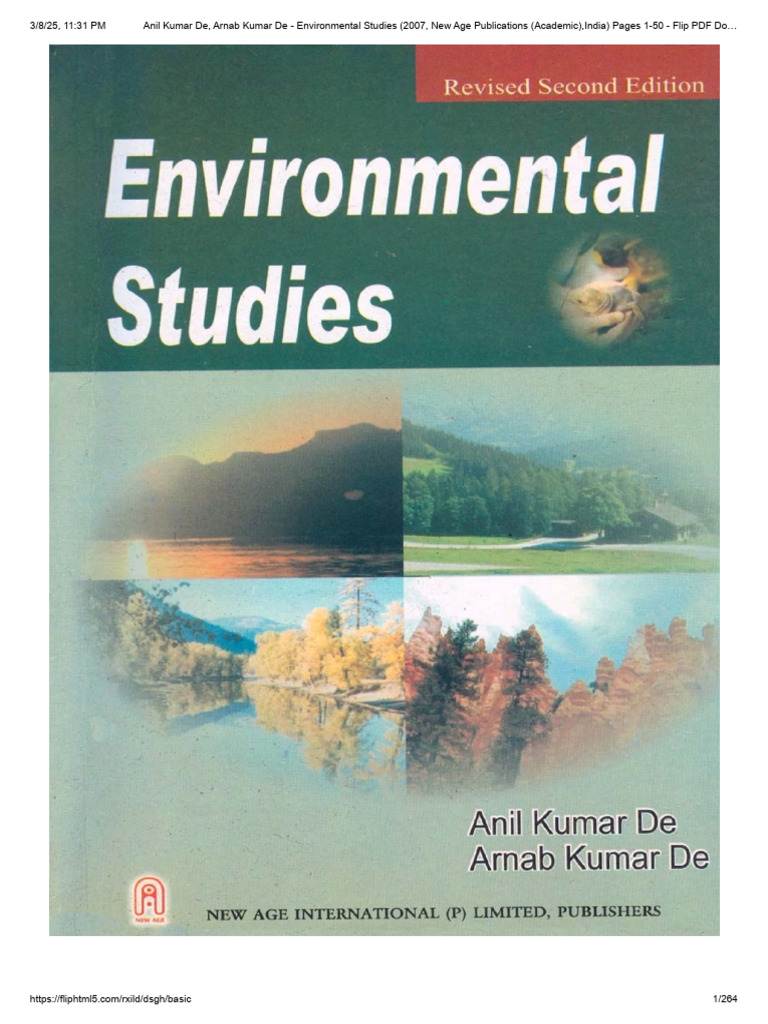 Anil Kumar de, Arnab Kumar de - Environmental Studies (2007, New Age Publications (Academic ...