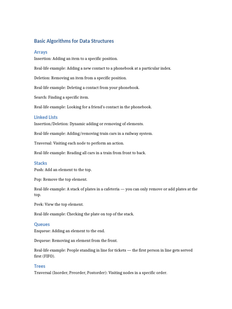 Data Structures Algorithms Basics | PDF