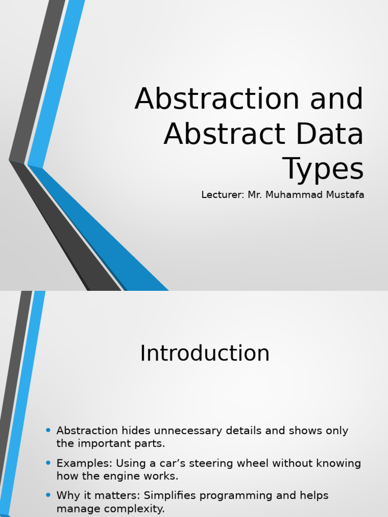 Abstraction Adts Lecture Pdf